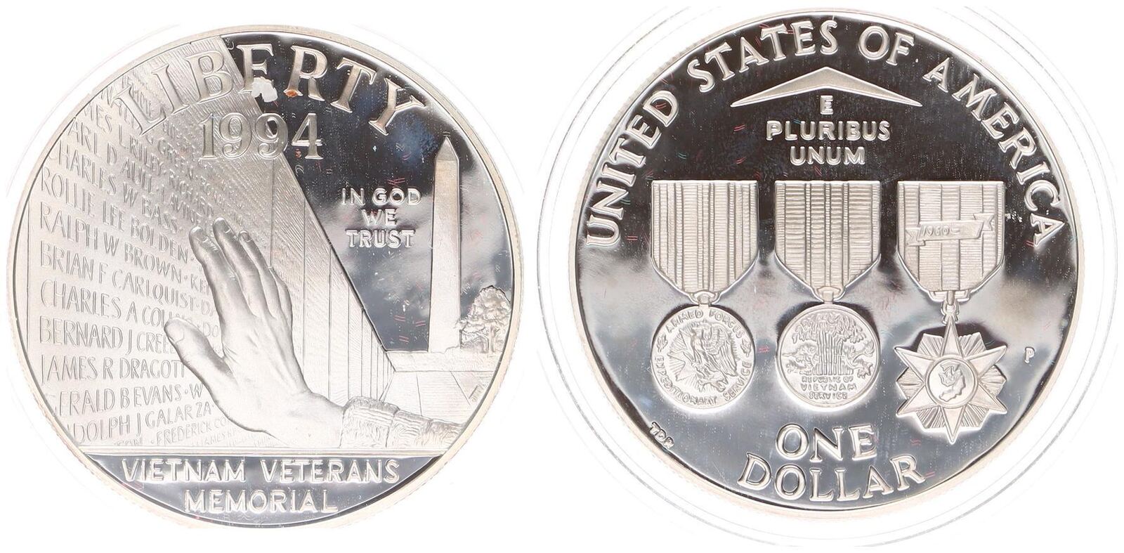 1 One Dollar USA 1 Dollar 1994 Vietnam Veterans Memorial PP In 1-one-dollar-usa-1-dollar-1994-vietnam-veterans-memorial-pp-in