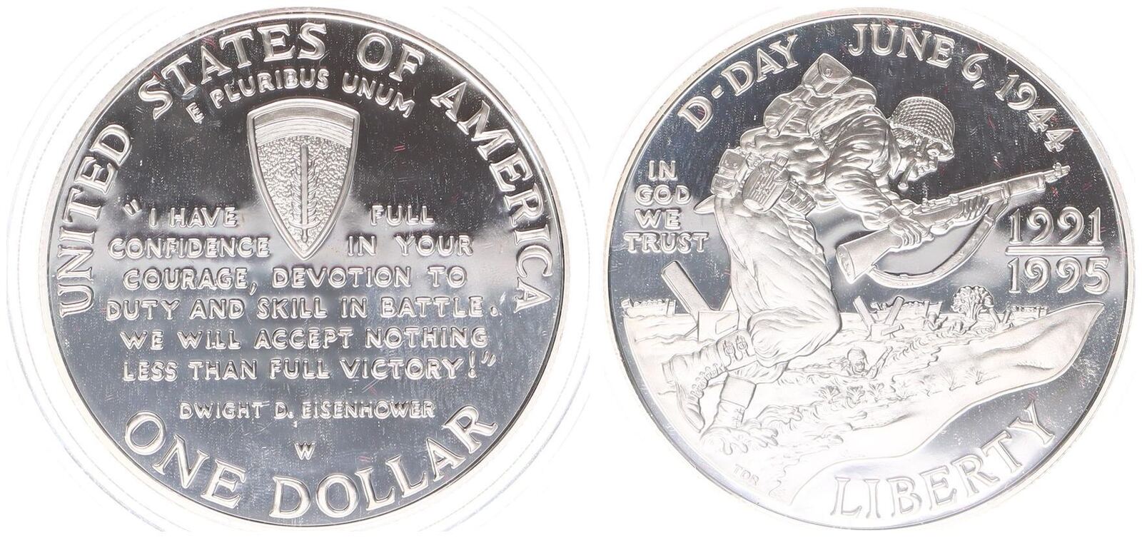 $ 1 - One Dollar USA 1 Dollar 1995 - D-Day PP in Kapsel | MA-Shops