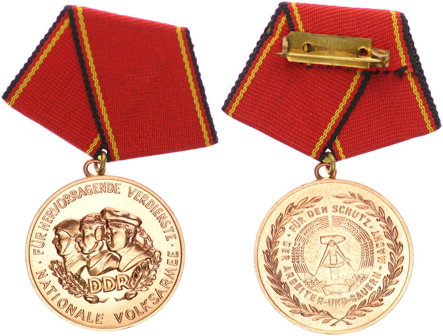 DDR Medaille Für Hervorragende Verdienste NVA Bronze guter Zustand | MA ...