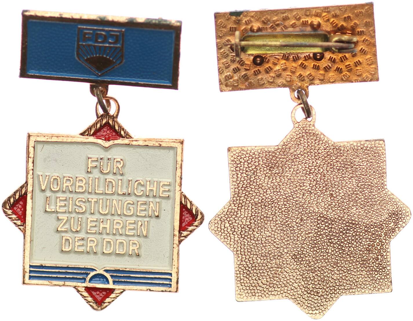 Abzeichen FDJ Für vorbildliche Leistungen zu Ehren der DDR im Etui ...