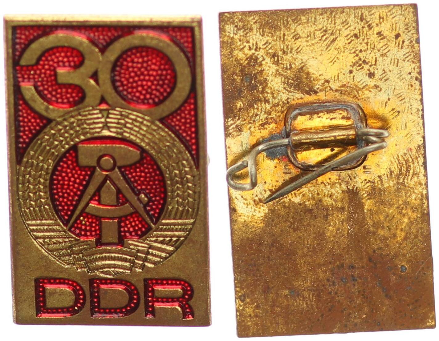 Brosche Anstecker 30 DDR anlässlich 30 Jahre DDR im Etui guter Zustand ...