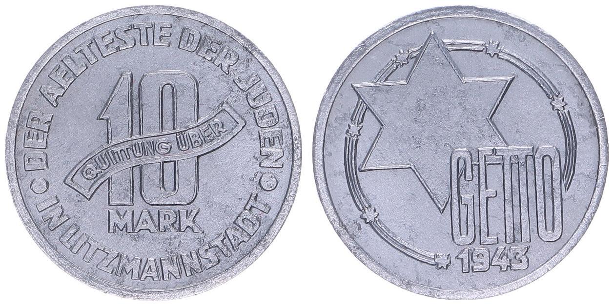 Deutschland / Polen / Getto Litzmannstadt 10 Mark (mit Echtheitszertifikat) Getto Litzmannstadt ...