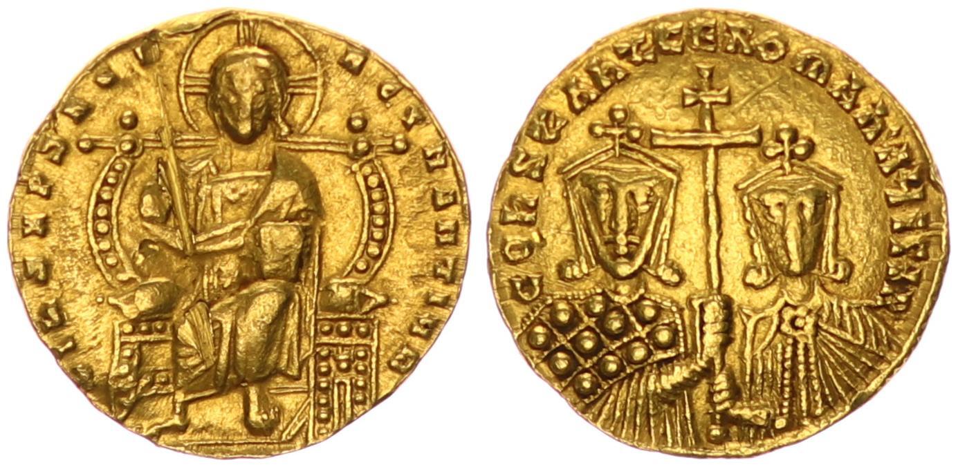 Byzanz - Konstantinopel Gold Solidus Constantinus VII. und Romanus I ...