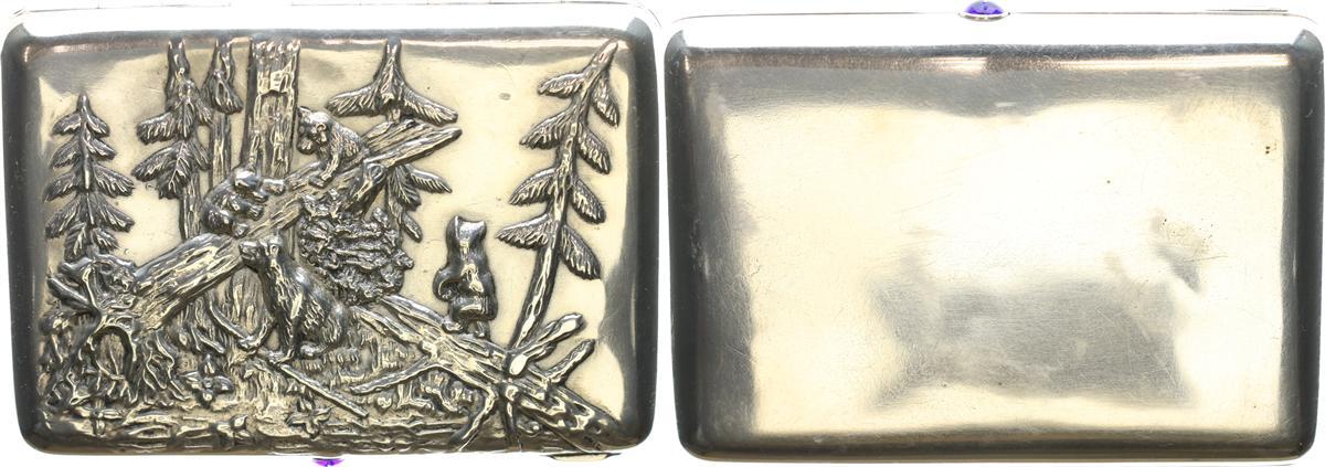 Russland schönes Zigarettenetui aus Silber 875 ca. 1880 schönes russisches Zigarettenetui aus ...