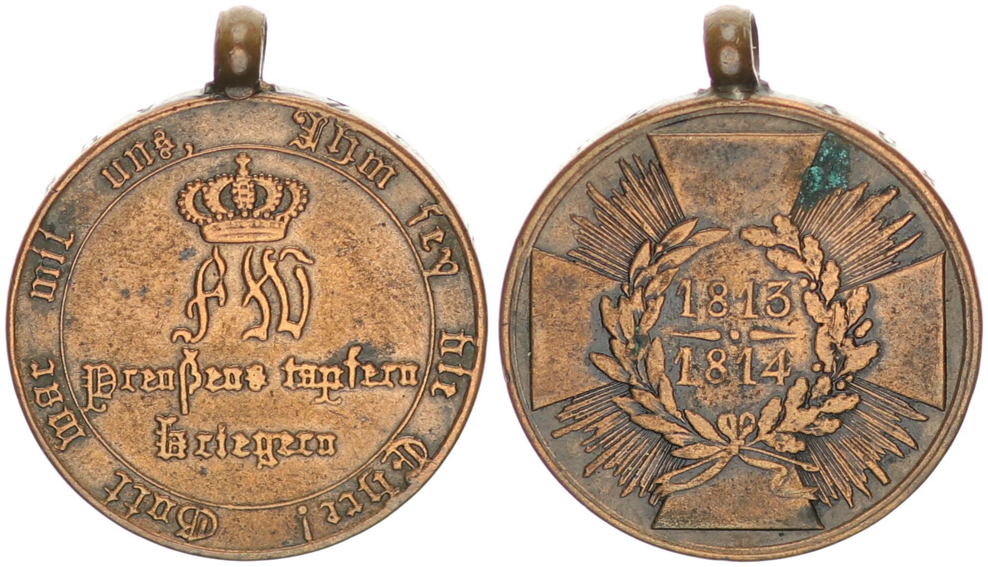 Preußen Medaille 1813/1814 Kriegsdenkmünze / Erinnerungskreuz Aus ...