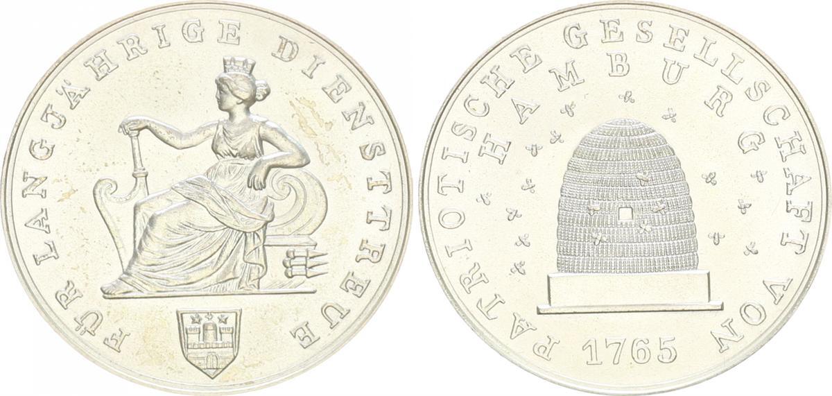 Deutschland/ Hamburg Silber Medaille Hamburg Silbermed. der patr ...