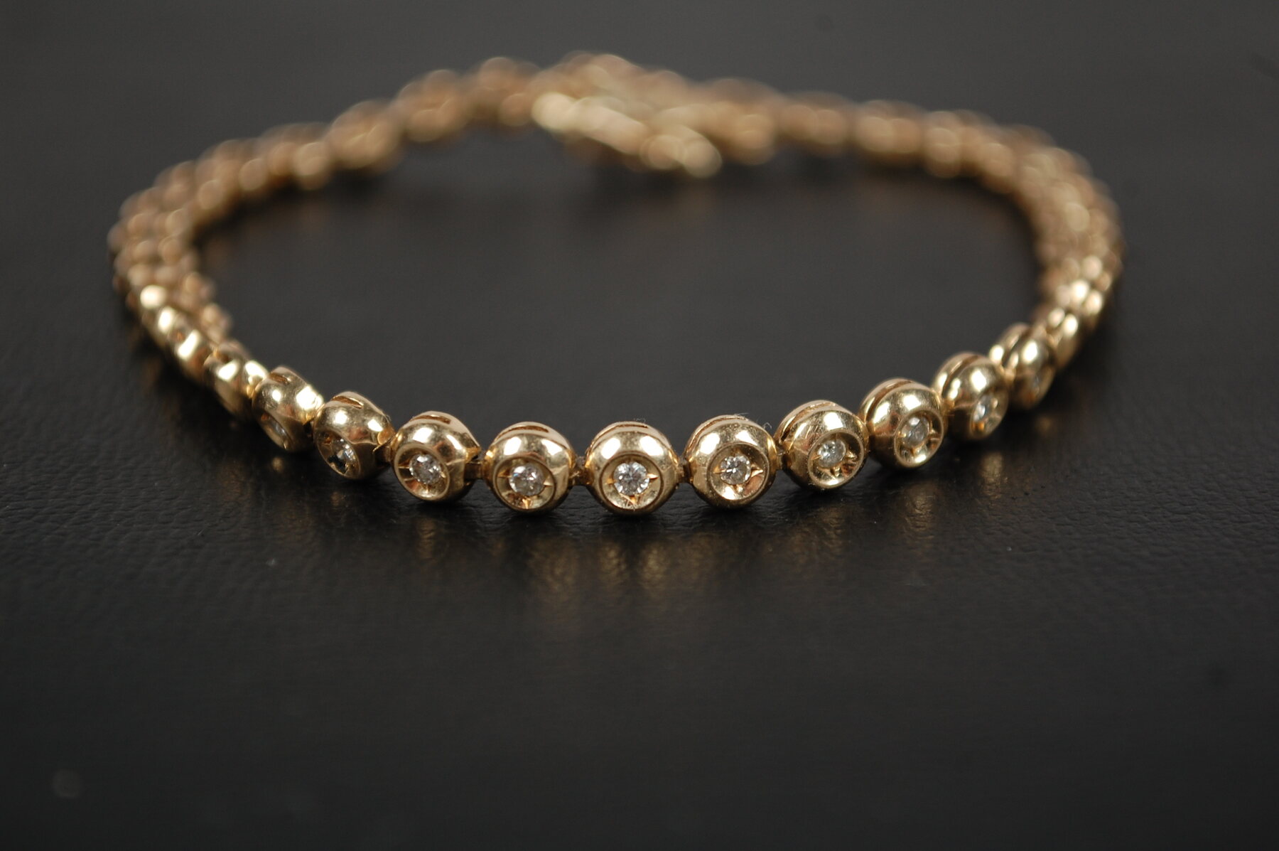 Tennis Armband, mit Diamanten, 585 Gold, 20cm lang | MA-Shops