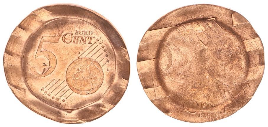 Deutschland / Bundesrepublik 5 Cent Abschlag / Fehlprägung Abschlag ...
