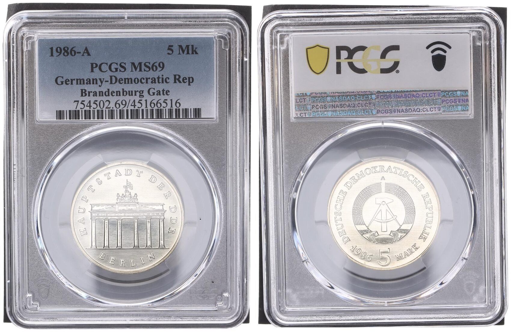 Germany-Democratic Rep 1986-A DDR 5 Mark Brandenburger Tor 1986 A ...