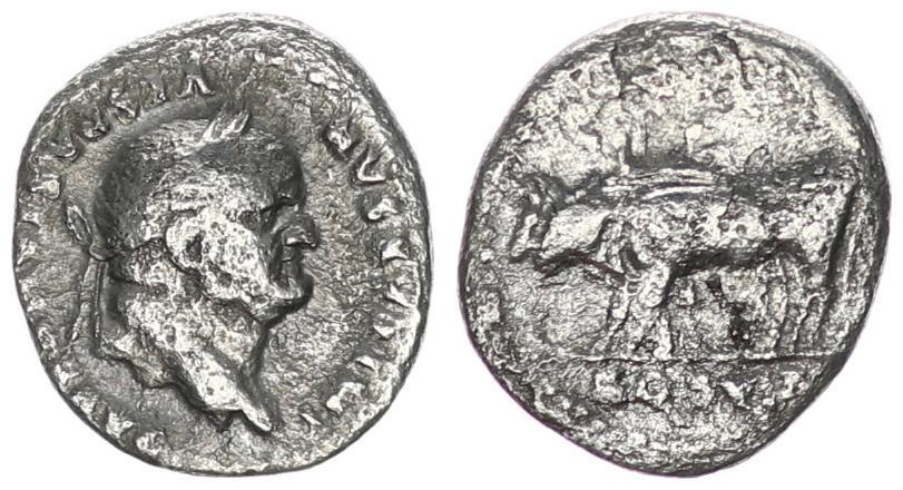 Antike - Römische Kaiserzeit Vespasian Denar - Rom - Römisches Reich - Kaiser Vespasianus 69-79 ...