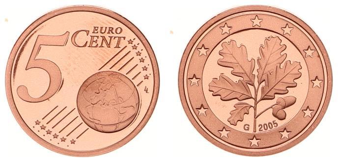 Deutschland 5 Cent 2005 G PP Polierte Platte | MA-Shops