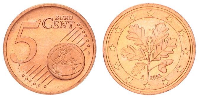 Deutschland 5 Cent 2005 A prägefrisch | MA-Shops