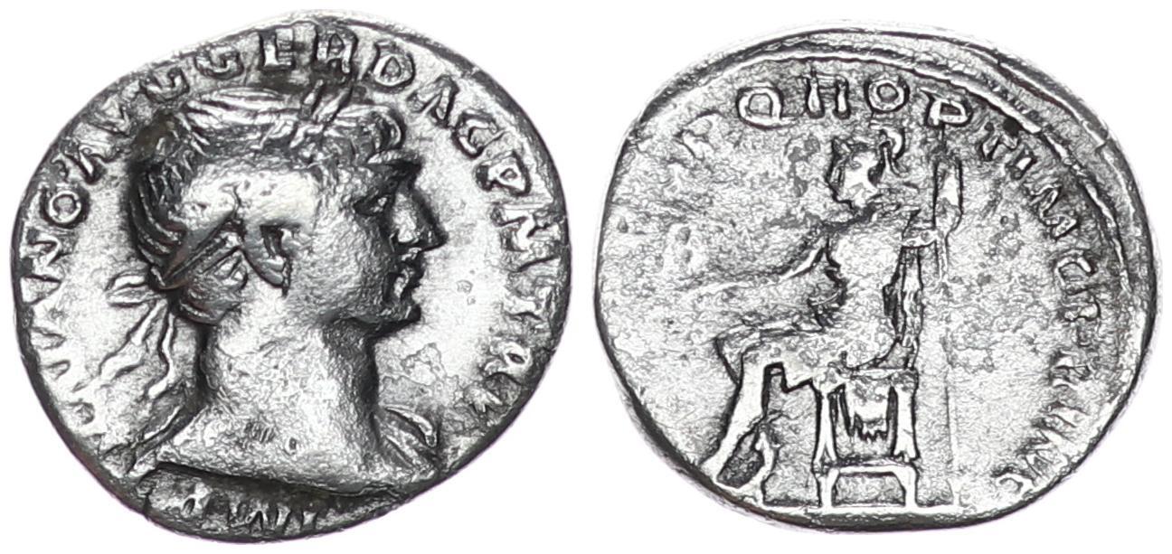 Antike - Römische Kaiserzeit - Trajan Vespasian Denar - Rom - Römisches Reich - Kaiser Trajanus ...