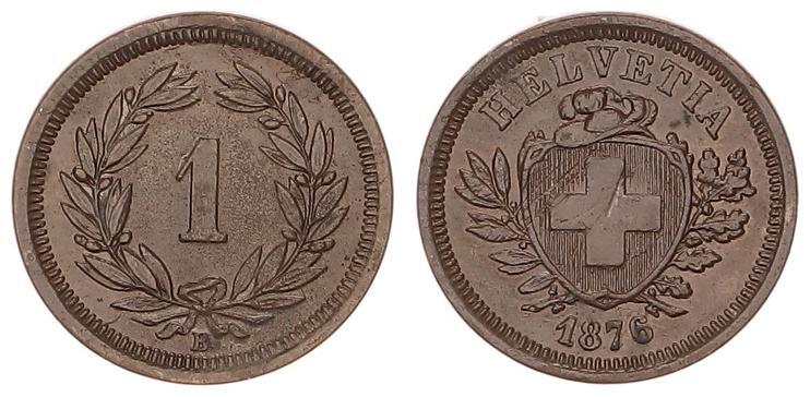 Schweiz 1 Rappen 1876 fast vz | MA-Shops