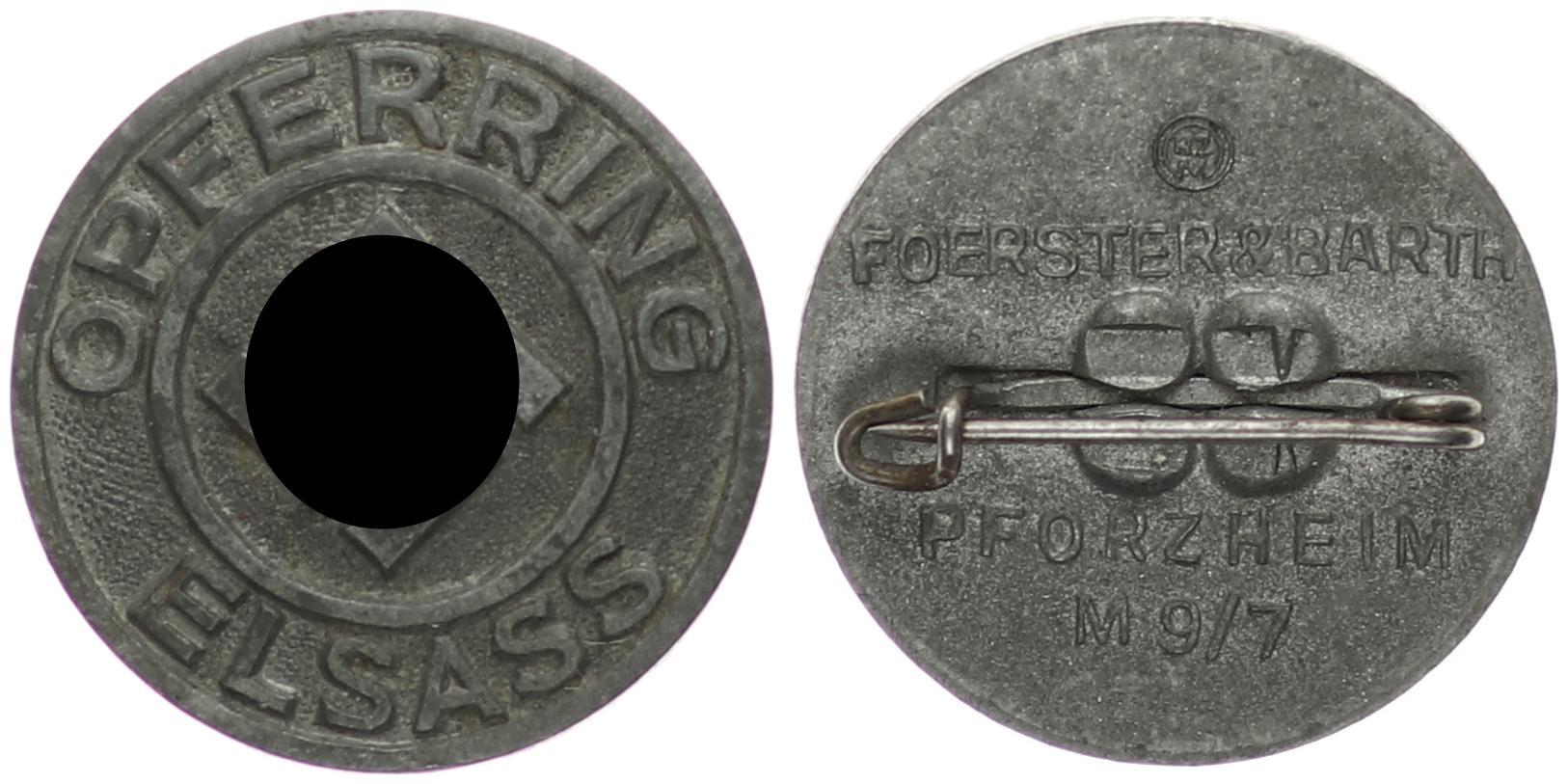 3. Reich Orden ca. 1940 kleine Ansteckbrosche Opferring Elsass vz | MA ...