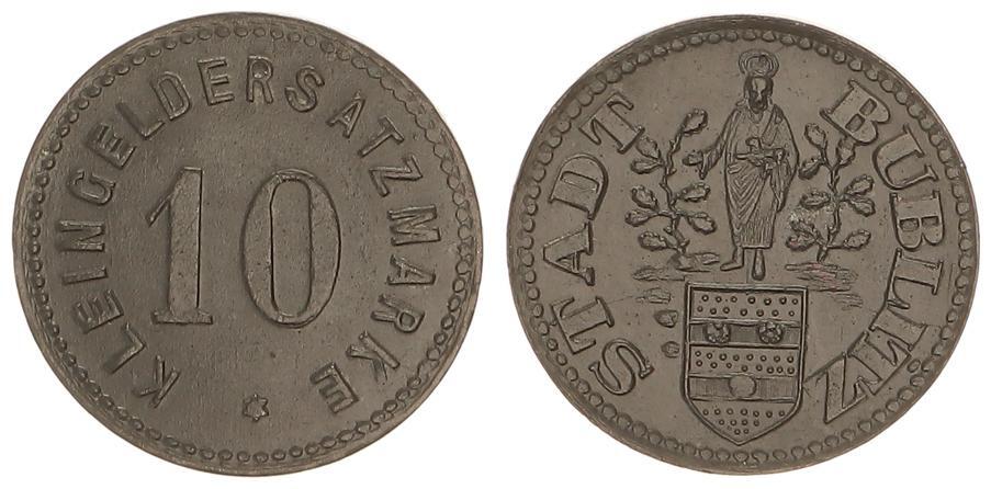 10 Pfennig 1917 Bublitz / POLEN; 50 Pfennig, fast vz | MA-Shops