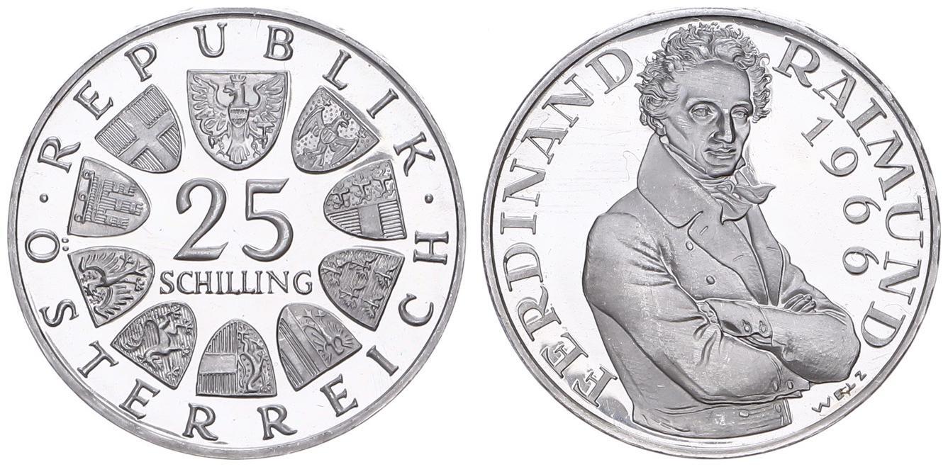 Österreich 25 Schilling 1966, Ferdinand Raimund PP | MA-Shops