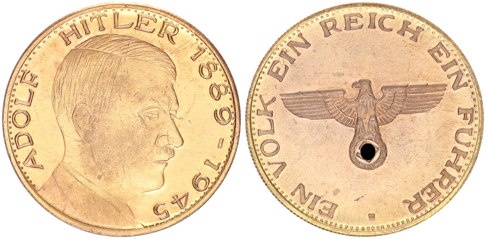 3. Reich Adolf Hitler Medaille Ein Volk, ein Reich, ein Führer 1889 ...