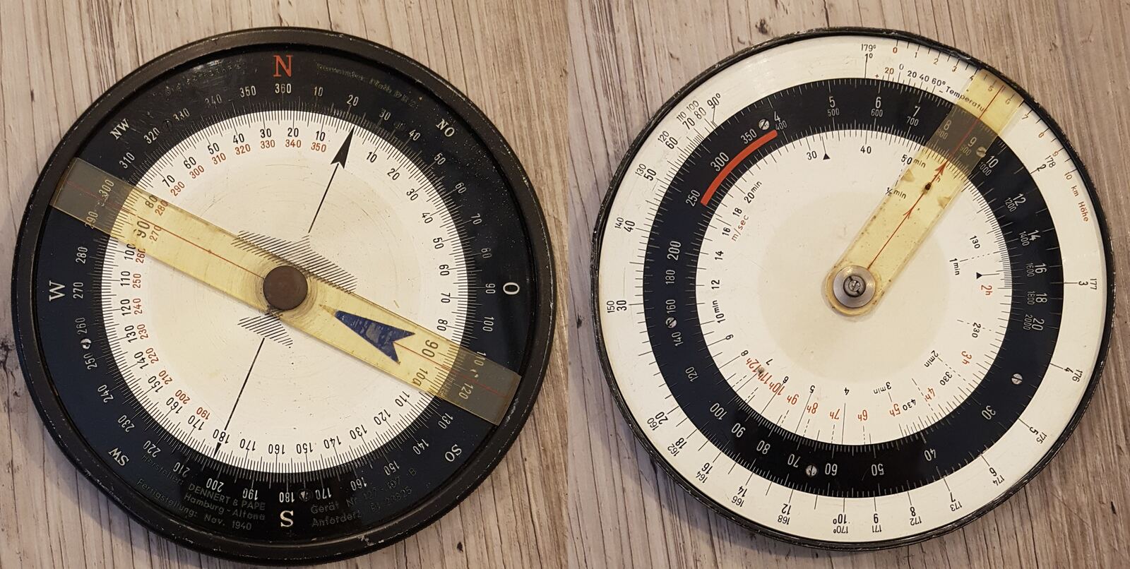 3. Reich 1940 Luftwaffen Dreieckrechner Dennert & Pape gebrauchter ...