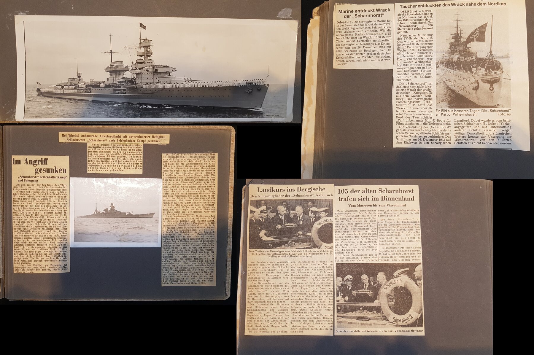 3. Reich Fotoalbum 2 WK Scharnhorst guter gebrauchter Zustand | MA-Shops