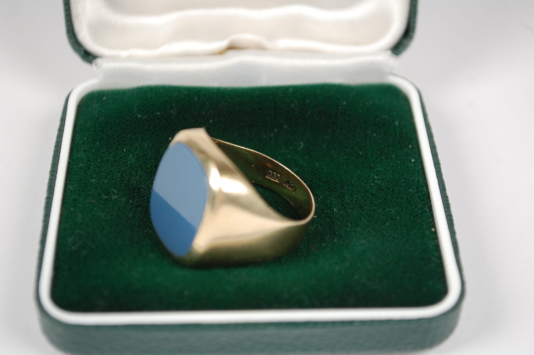 Ring mit blauen Lagenstein, 333 Gold, 5g, Ringgröße 58 | MA-Shops