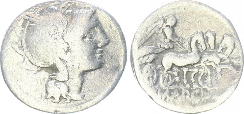 111 v. Chr. Römische Republik Denar Appius Claudius Pulcher, T. Manlius ...