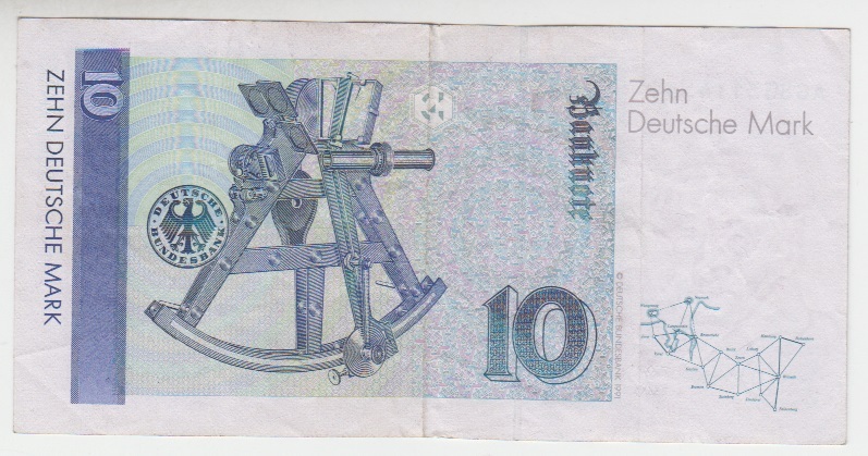 Deutschland - BRD 10 DM - 10 Deutsche Mark 1. Januar 1989 Banknote Carl ...
