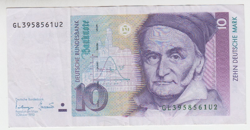 Deutschland - BRD 10 DM - 10 Deutsche Mark 1. Oktober 1993 10 DM ...