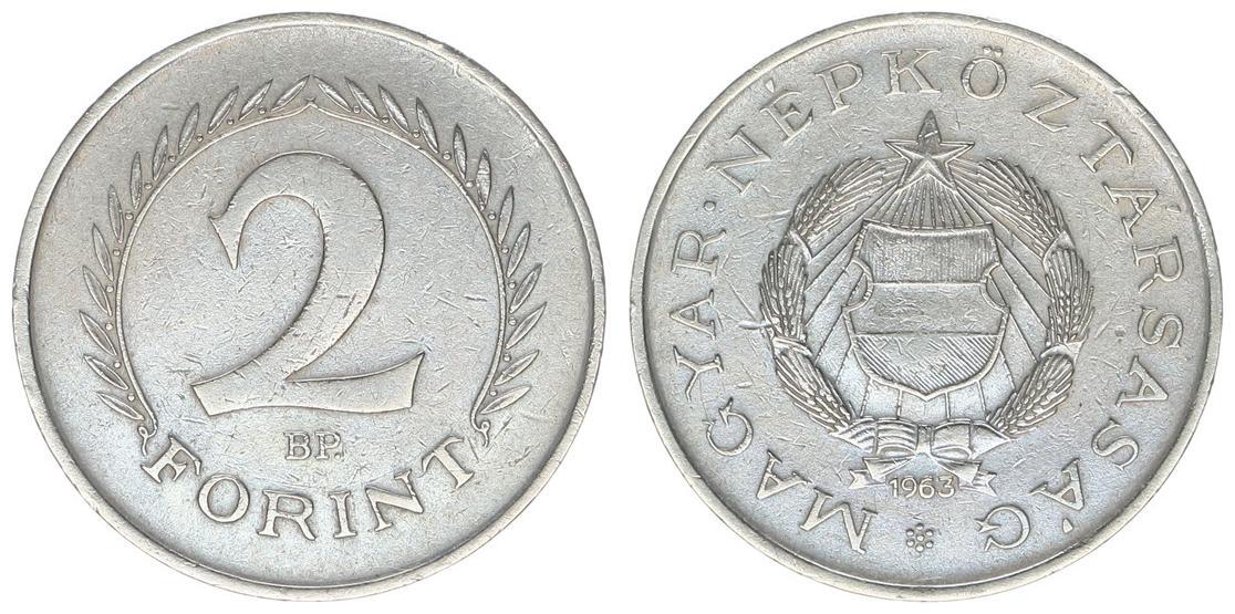 Ungarn 2 Forint 1963 ss-vz | MA-Shops