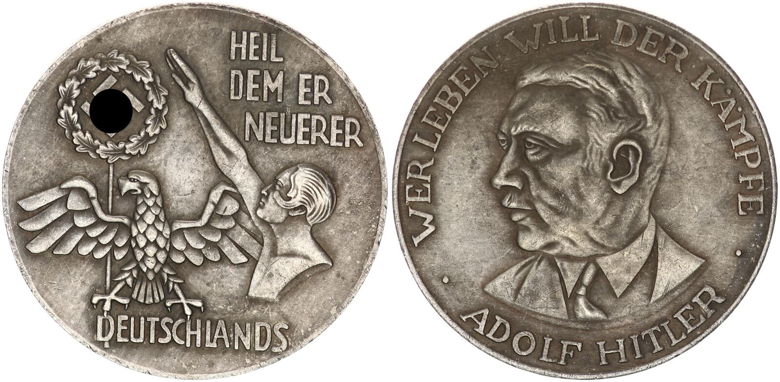 3. Reich Medaille Heil dem Erneuerer Deutschlands ss-vz Nachprägung ...