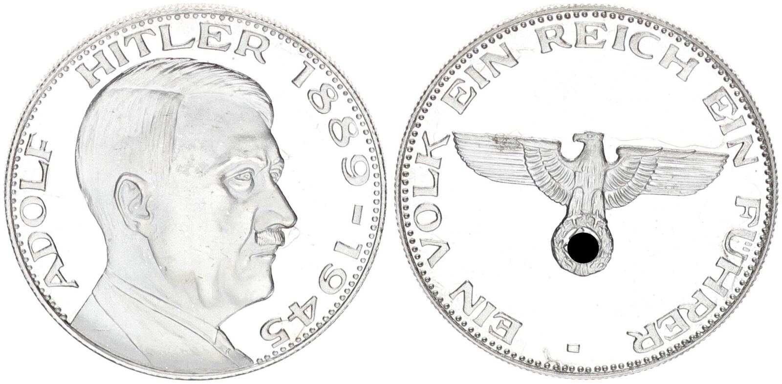 3. Reich Adolf Hitler Medaille Ein Volk, ein Reich, ein Führer 1889 ...