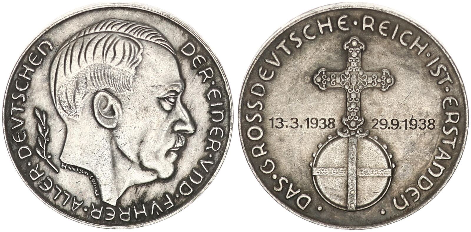 3. Reich Medaille Der Einer und Führer aller Deutschen ss-vz ...