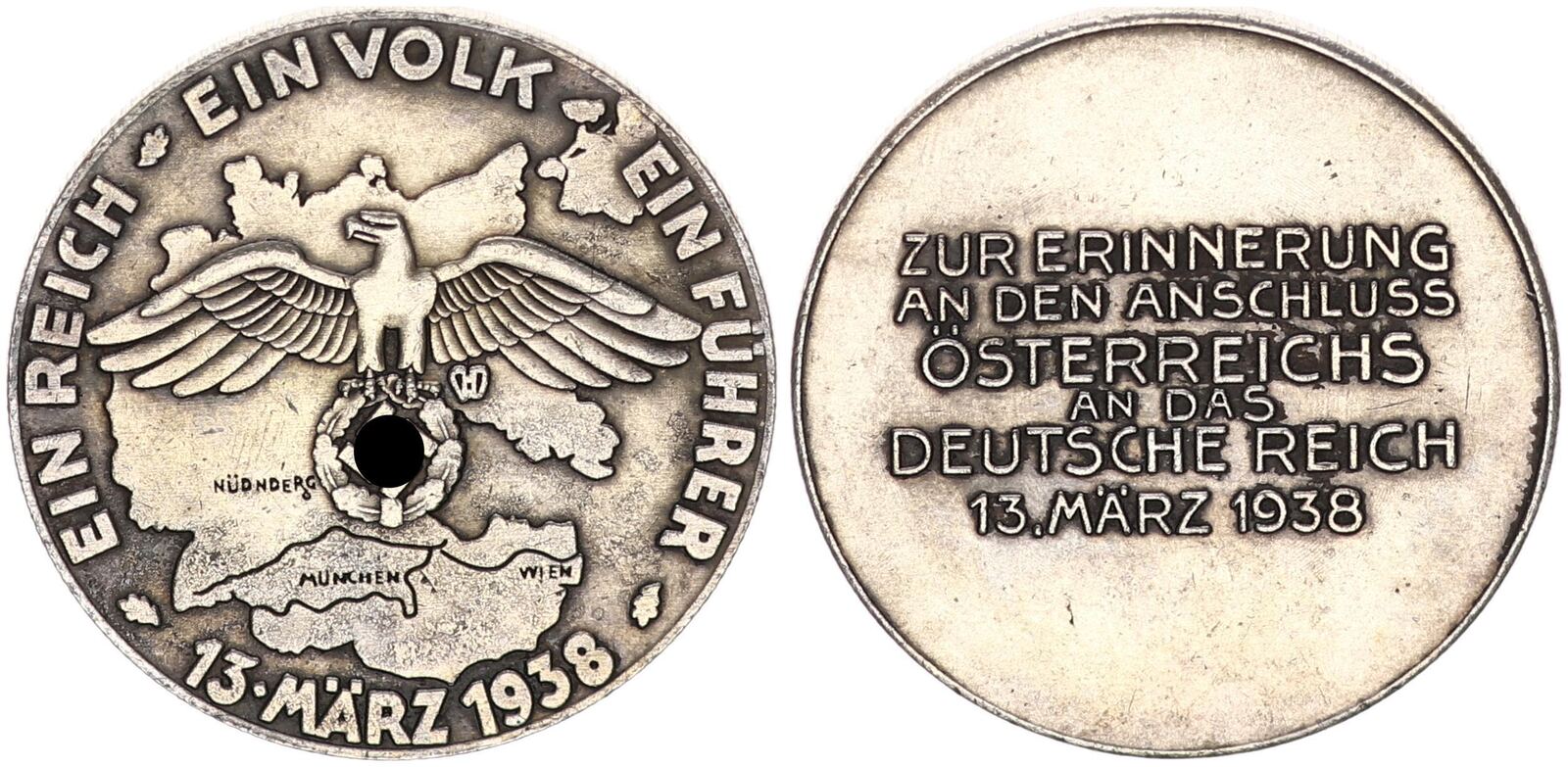 3. Reich Medaille Ein Reich Ein Volk Ein Führer ss-vz Nachprägung | MA ...