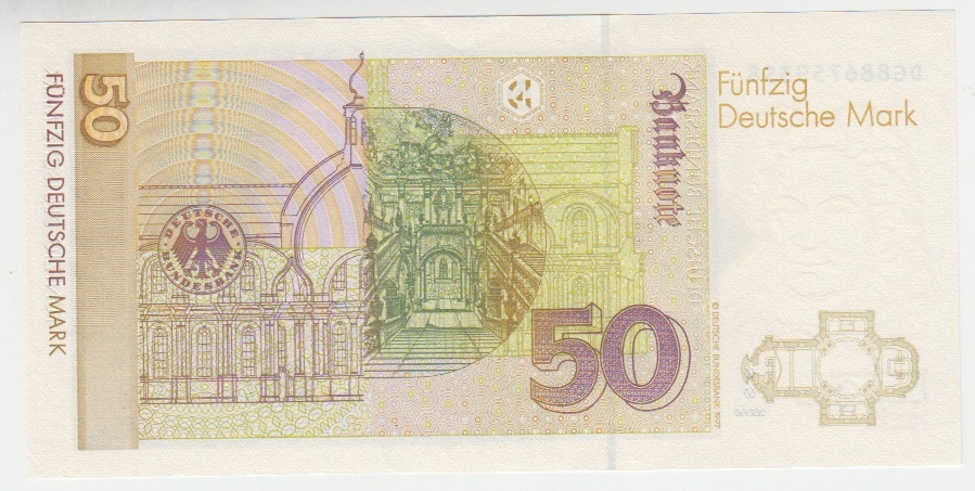 Deutschland 50 Mark 50 DM Banknote 1996 kassenfrisch | MA-Shops