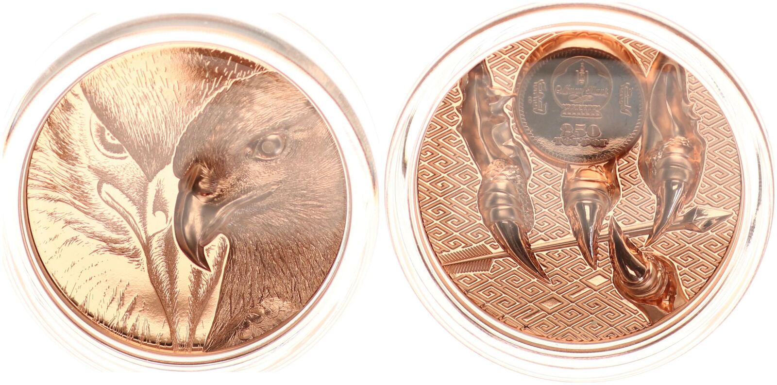 Mongolei 250 Togrog 2020 Majestic Eagle - Kupfer PP in Kapsel, High ...