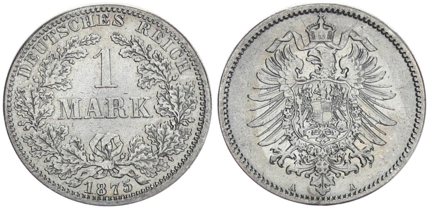 Deutsches Kaiserreich 1 Mark 1875 A ss-vz | MA-Shops