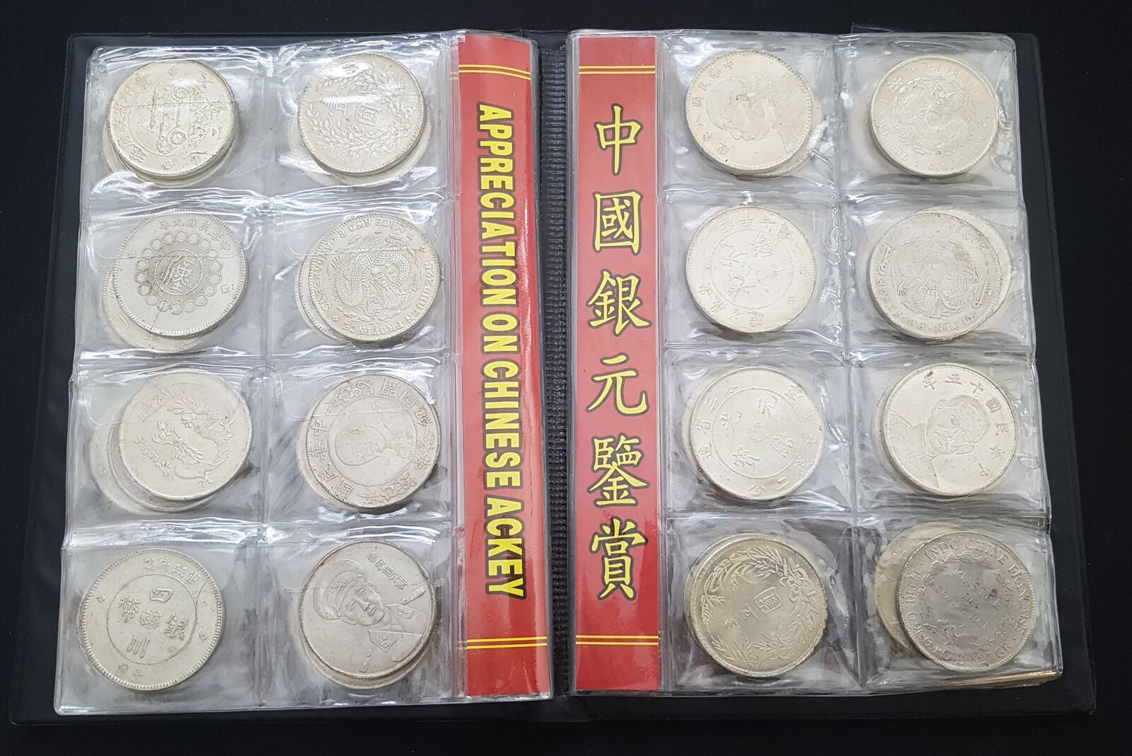 China Lot Antike Sammlung der Chinesischen Silber Dollar ss-vz ...