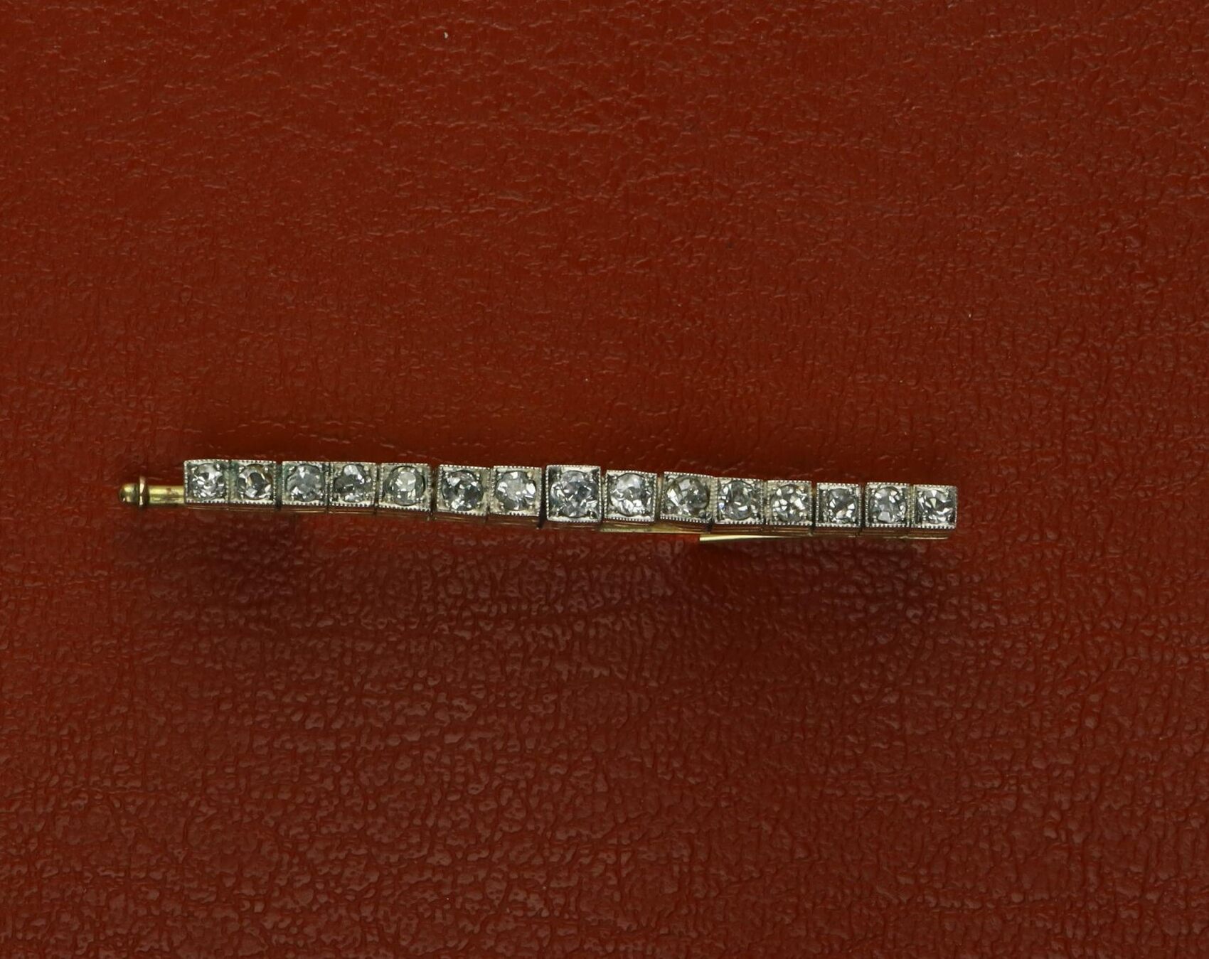 Europa 585 Gold Brosche mit vielen Diamanten, 5cm lang Perfekter ...