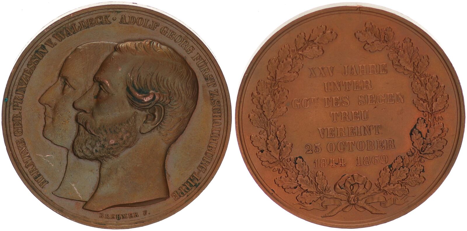 Deutschland Medaille ohne Jahr, ca. 1970 Hermine und Adolf George 25 ...