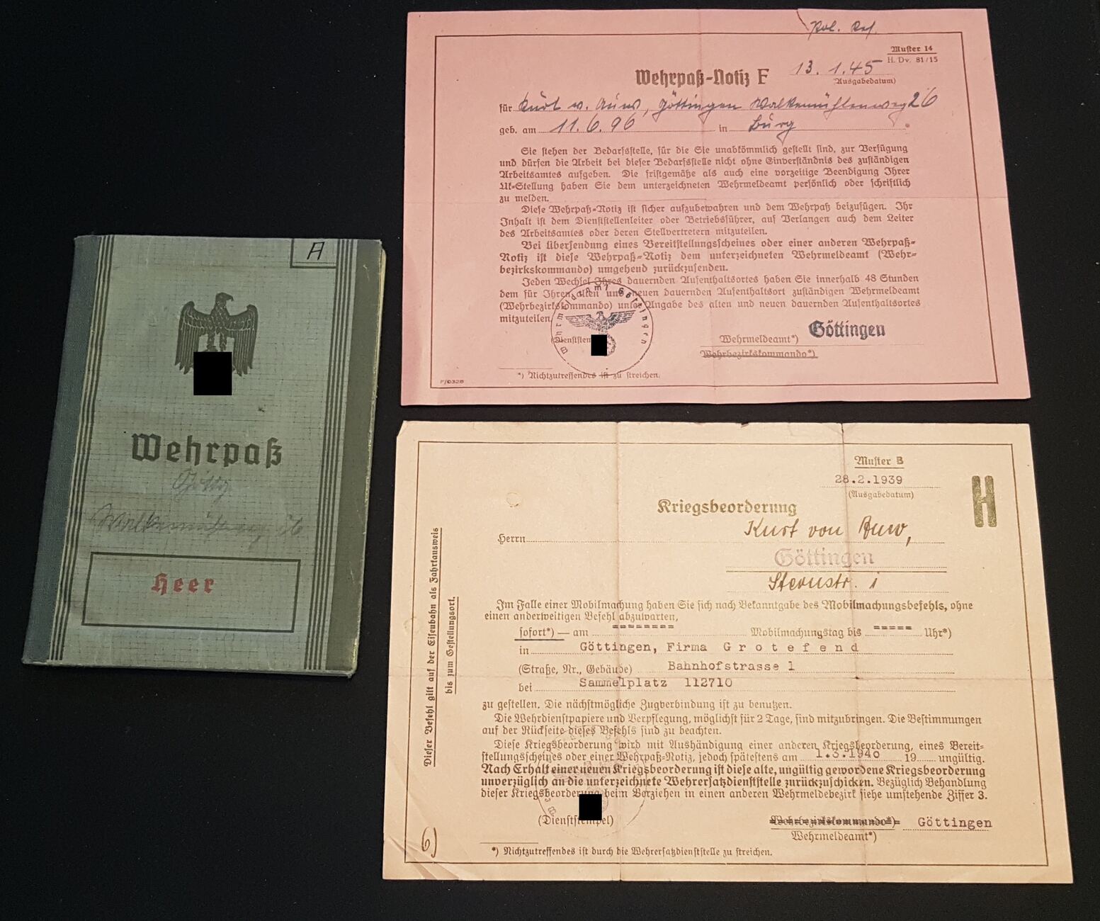 Deutschland / 3. Reich Wehrpass 15.10.1937 Wehrpaß mit vielen ...