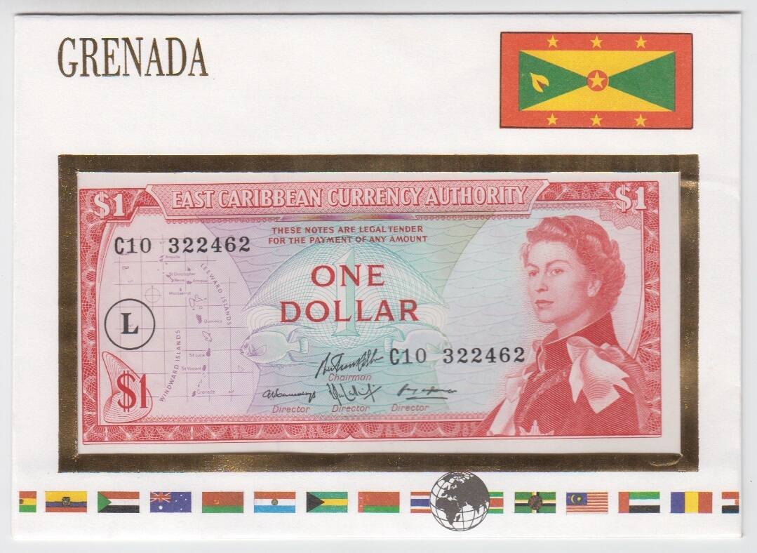 Grenada, 1 Dollar Geldschein kassenfrisch | MA-Shops