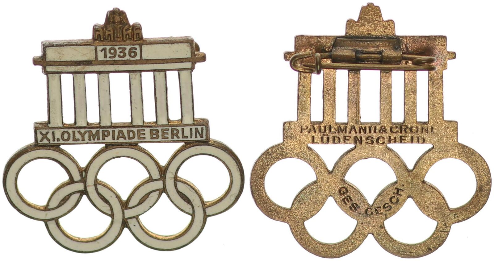 3. Reich Orden Abzeichen XI Olympiade Berlin 1936 mit Hersteller guter ...
