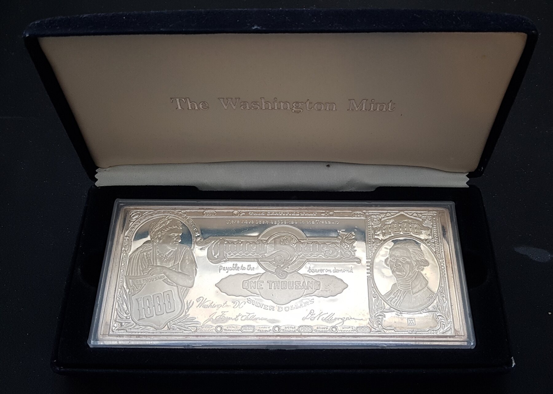 USA 16oz The Washington Mint One Pund Silberbarren prägefrisch | MA-Shops