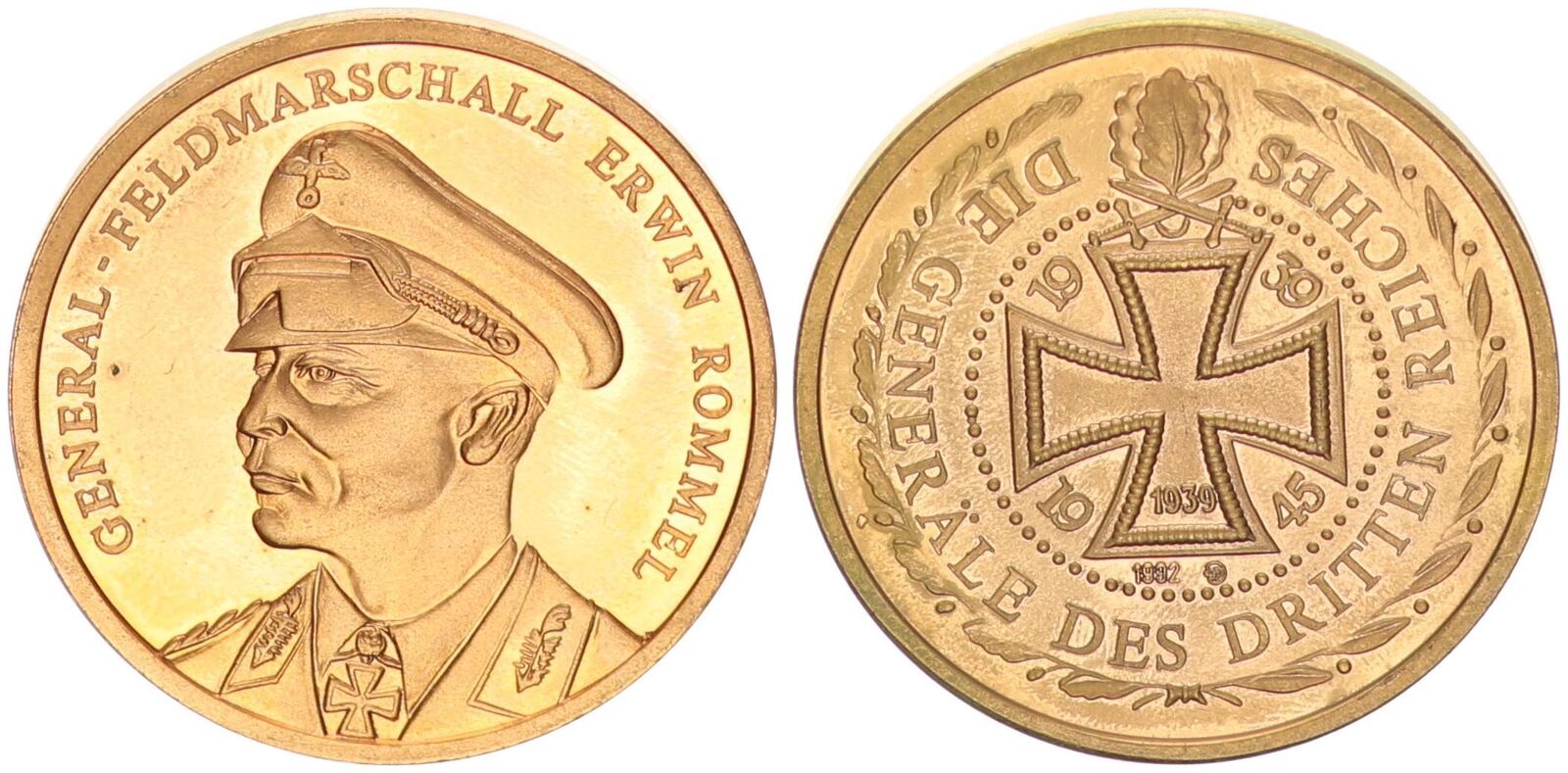 3. Reich Medaille 1933-1945 Generalfeldmarschall Erwin Rommel ** vz-st | MA-Shops