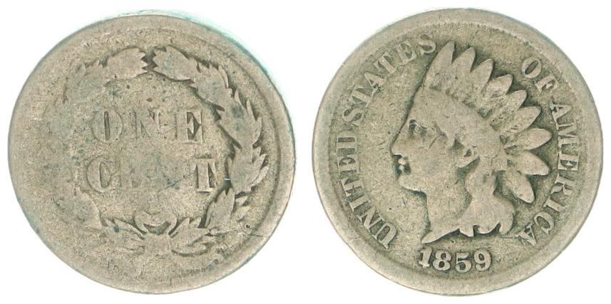 1 Cent Indian Head USA 1 Cent 1859, Indian Head schön | MA-Shops