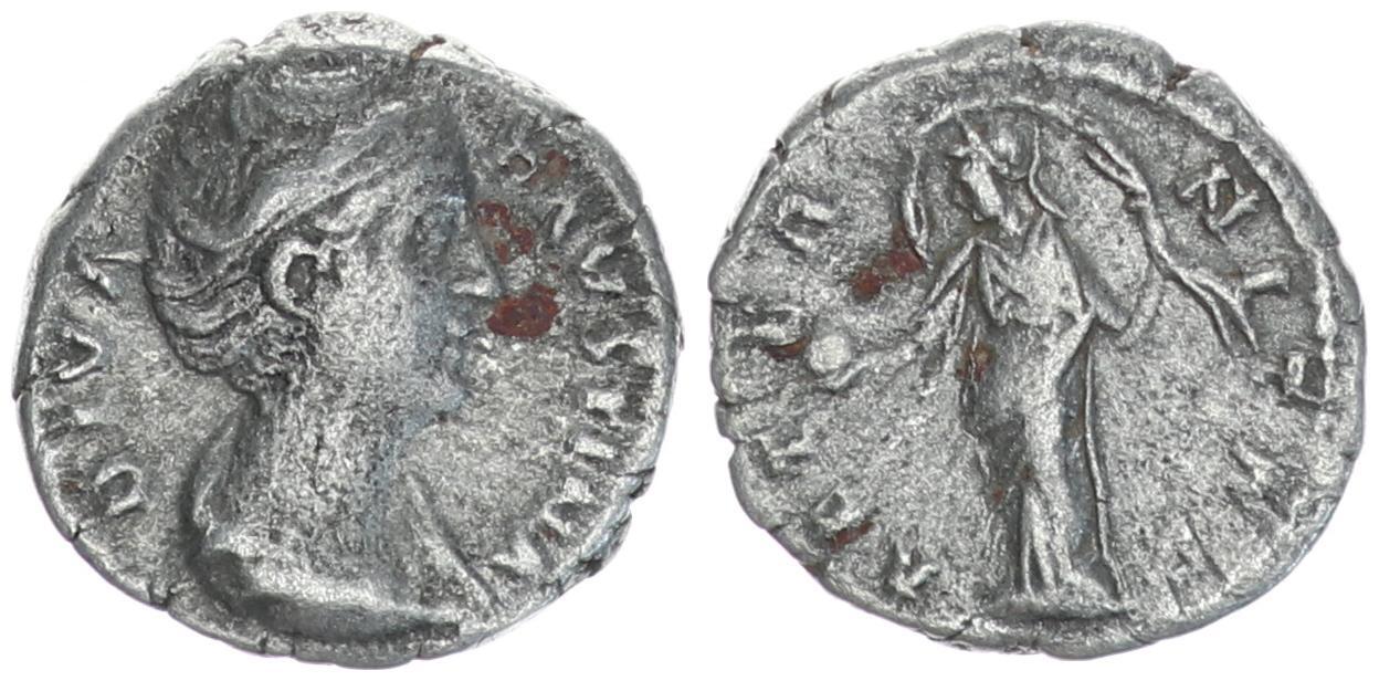 Antike - Römische Kaiserzeit 140 - 141 Denar Diva Faustina I - römisches Reich f.ss | MA-Shops