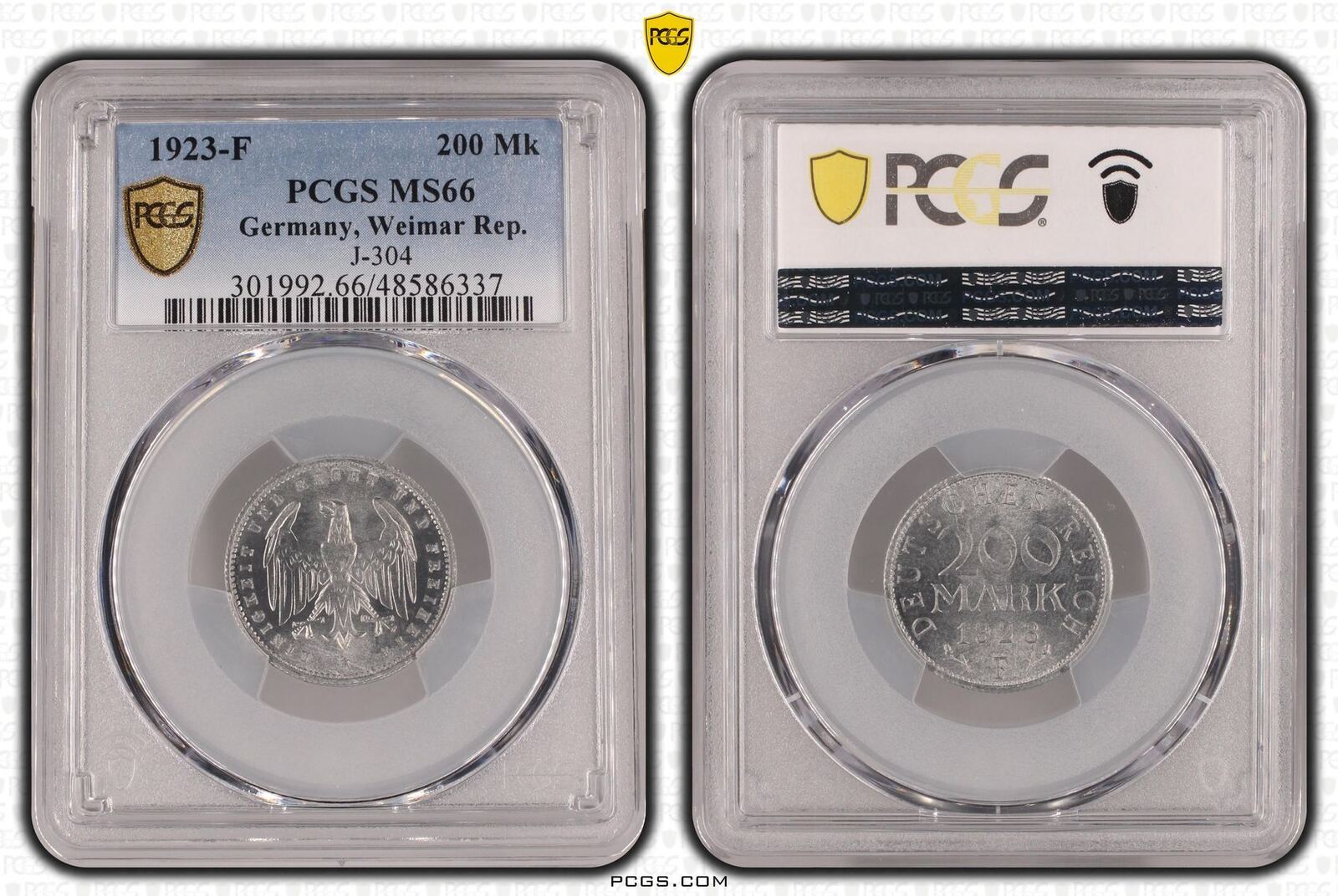 Germany, Weimar Rep. 200 Mark 1923 F J-304 MS66 Stempelglanz | MA-Shops