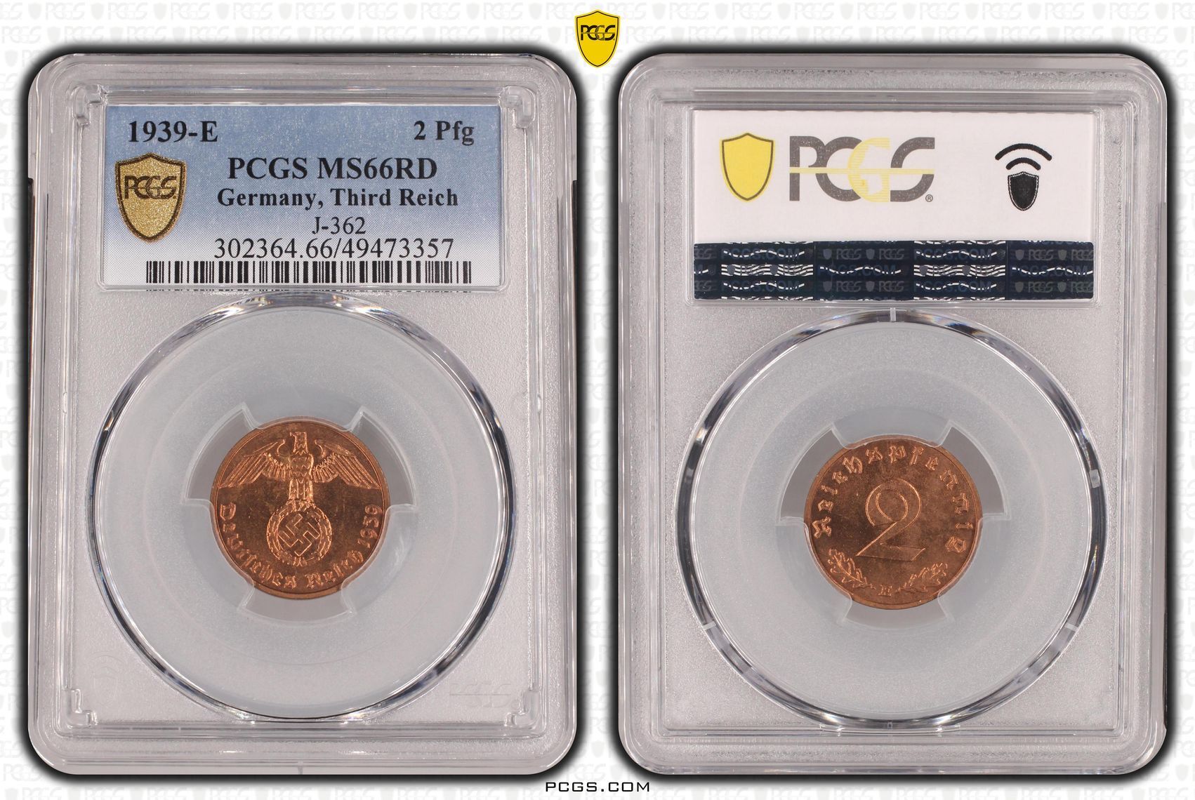 Germany, Third Reich 1939-E 2 Pfg J-362, RD MS66RD | MA-Shops