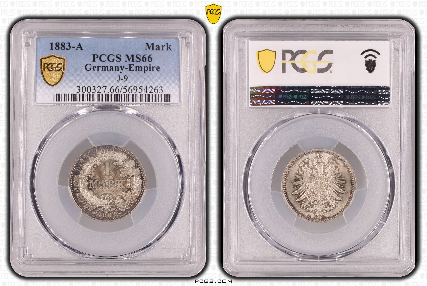 Germany-Empire 1883-A Mark J-9 Prachtexemplar Stempelglanz PCGS ...