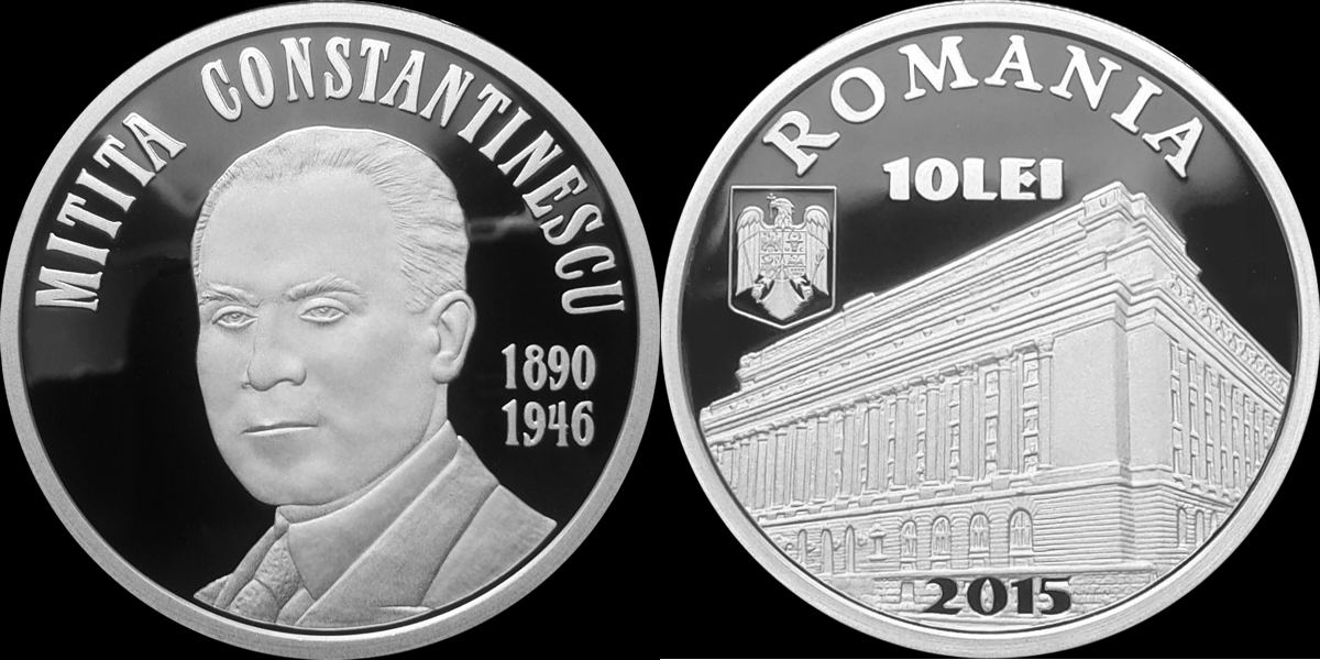Rumänien 10 Lei 2015 125. Geburtstag von Mitita Constantinescu - Ökonom ...